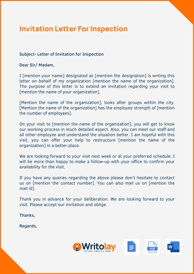 Inspection Letter Invitation Hessequa Municipality Heeft Een...