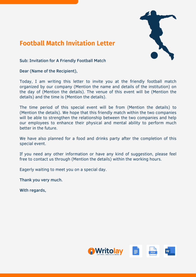 How To Write Football Invitation Letter - Infoupdate.org
