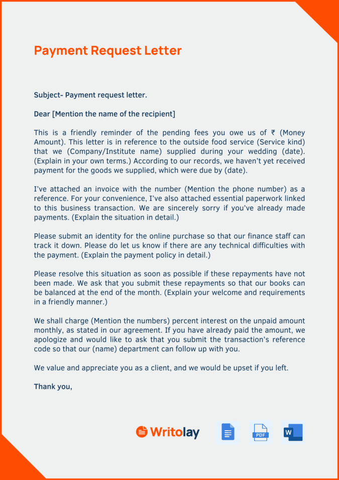 Request Letter Format For Pending Payment - Infoupdate.org