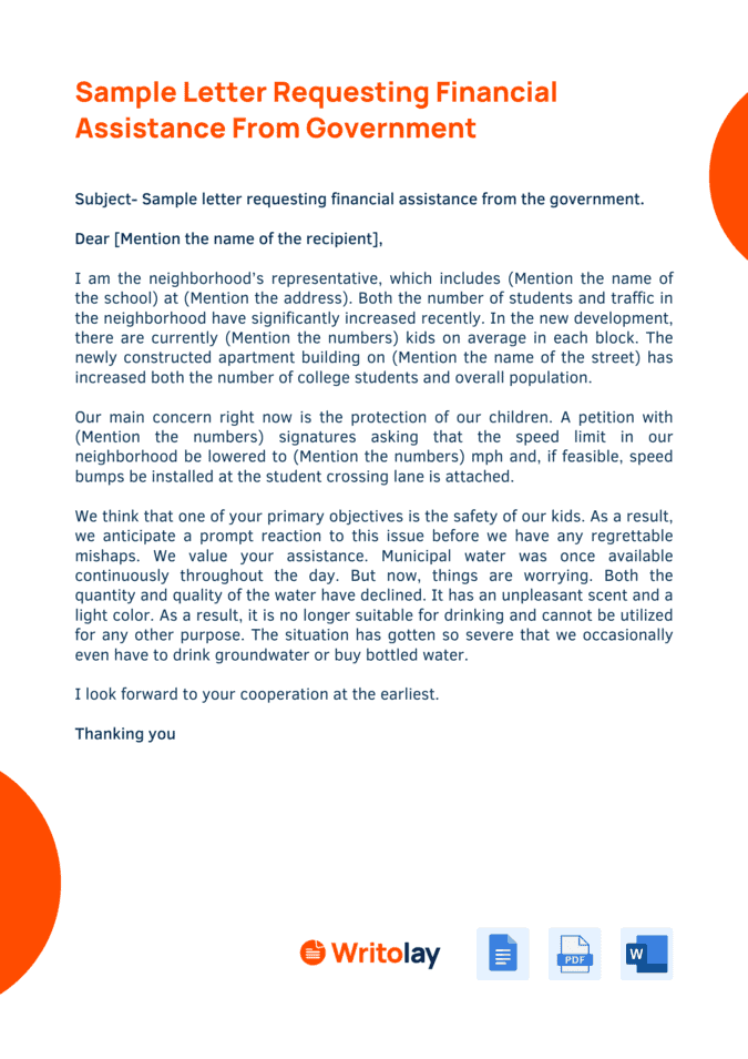 Request Letter Sle Alog For Financial Support Request Letter - Infoupdate.org