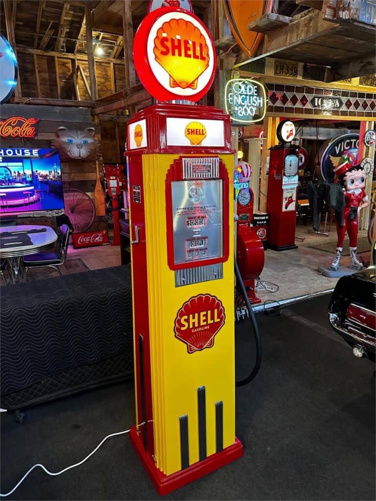 7.5ft Tall Tokheim Shell Gas Pump Display - AuctionsOntario.ca
