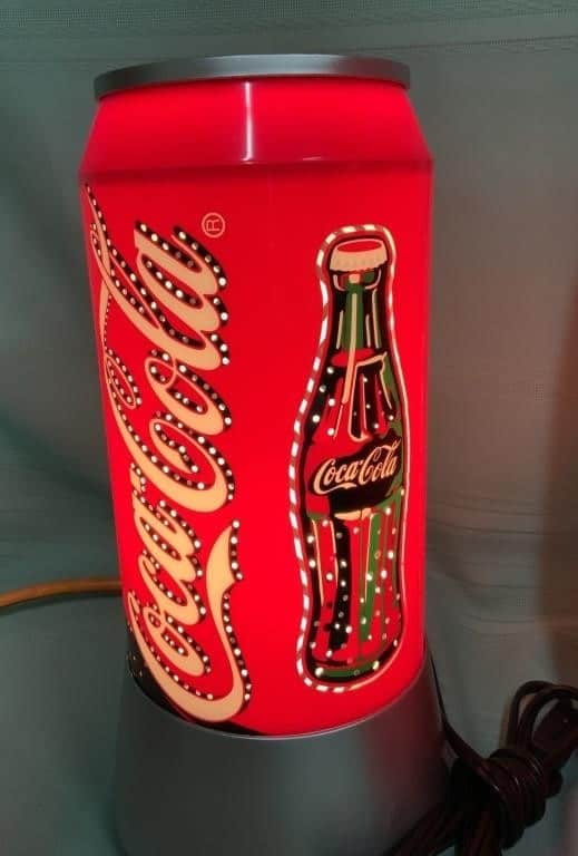Coca Cola rotating Lamp (works) 15″ tall - AuctionsOntario.ca