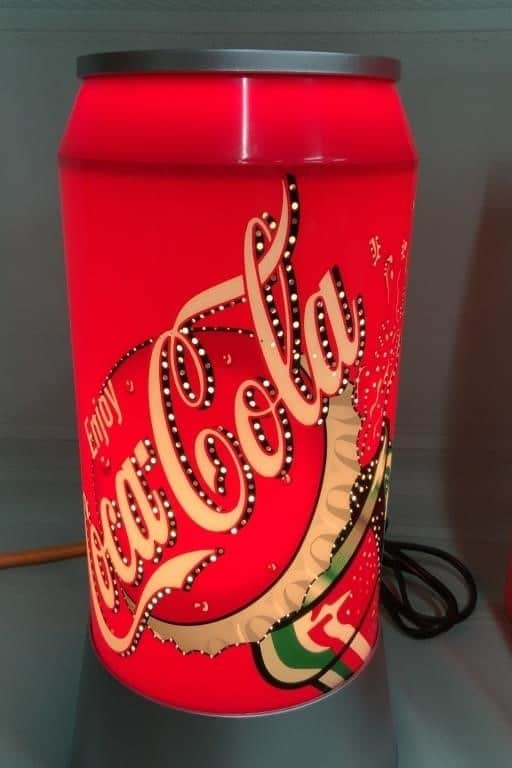 Coca Cola rotating Lamp (works) 15″ tall - AuctionsOntario.ca
