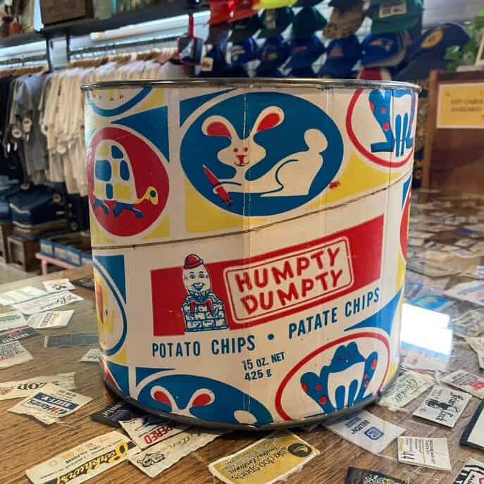 Vintage Humpty Dumpty Potato Chips Container - AuctionsOntario.ca