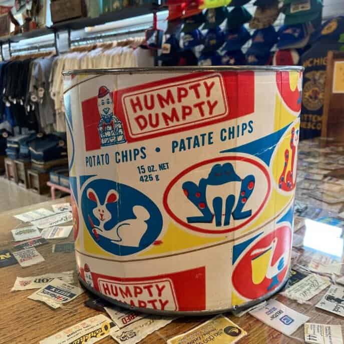 Vintage Humpty Dumpty Potato Chips Container - AuctionsOntario.ca