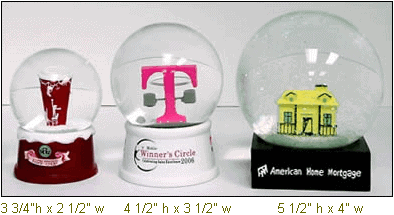 snow globe sizes