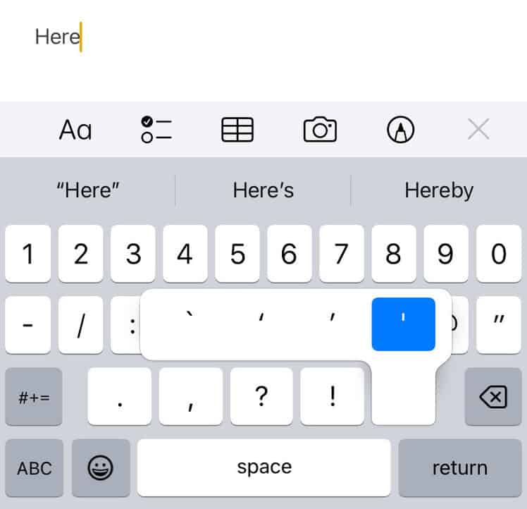 punctuation marks keyboard