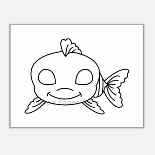 fish mask template printable