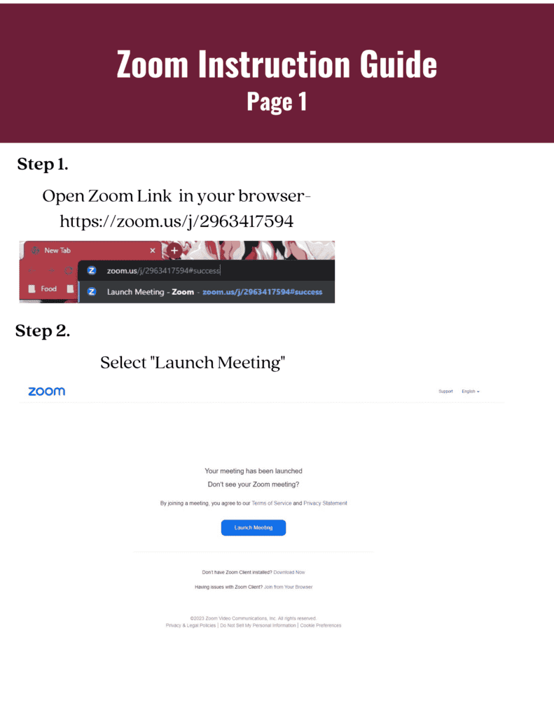 Zoom Instruction Guide - Catherinemaley.com