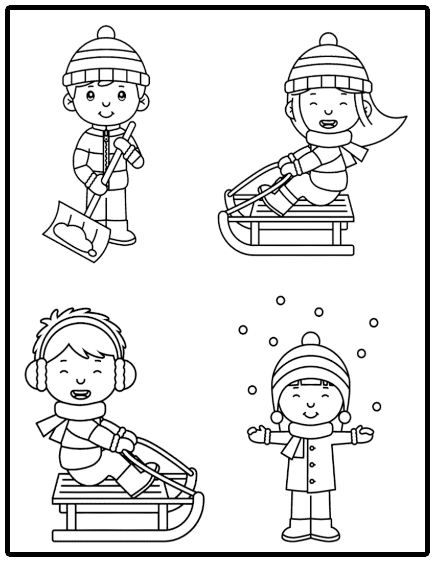 all seasons coloring page
