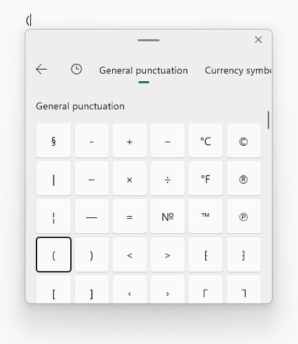 curly brackets copy and paste