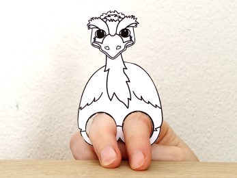 emu bird puppet