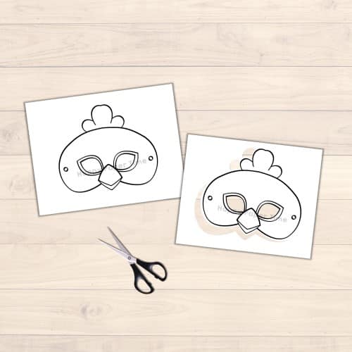 chick mask template