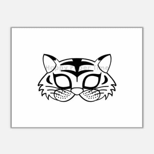tiger face mask pattern