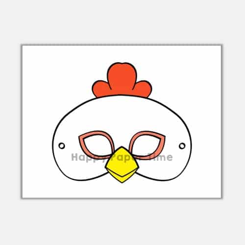 how to make hen mask