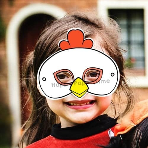 how to make hen mask