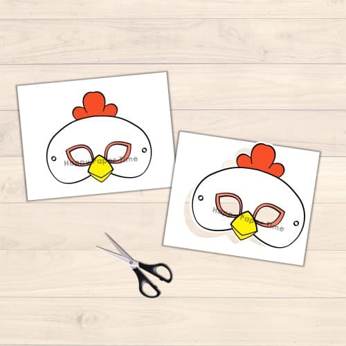 how to make hen mask