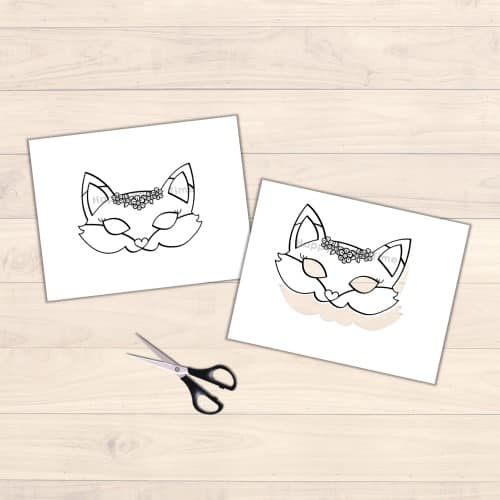 diy fox mask template