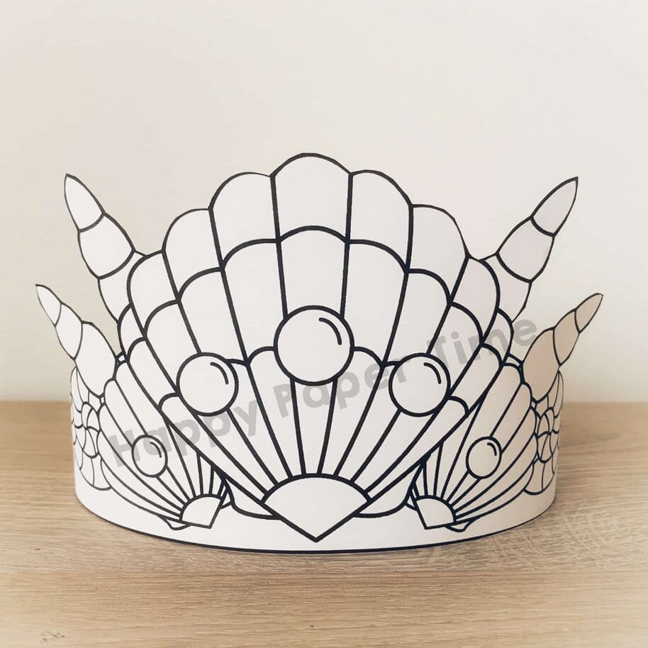 printable colouring crowns