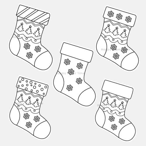 stocking coloring pages printable