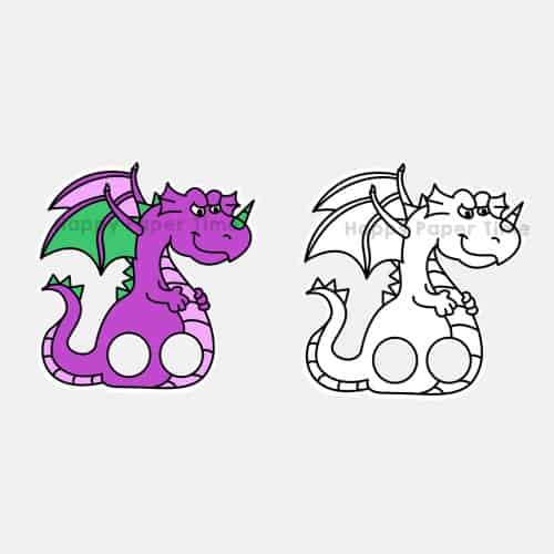 dragon puppet printable