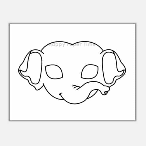 elephant head template printable