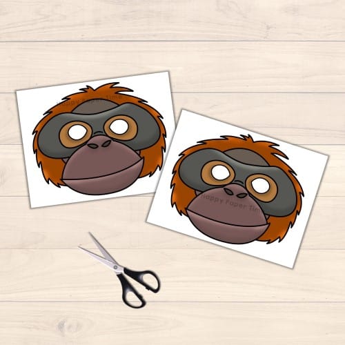 cartoon monkey face mask