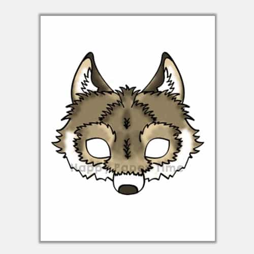 wolf mask template