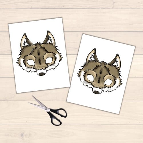 wolf mask printable