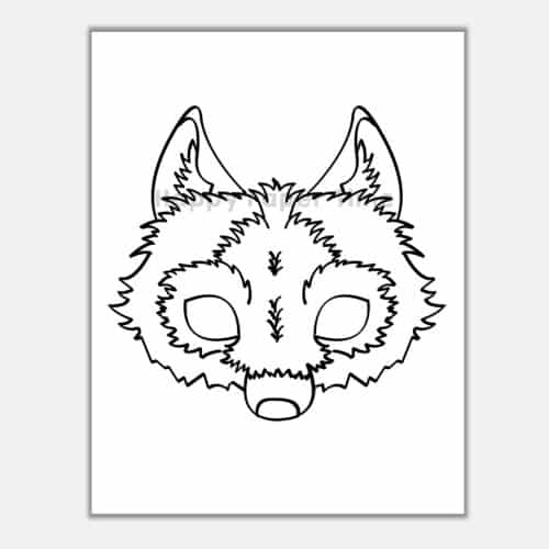 wolf mask template