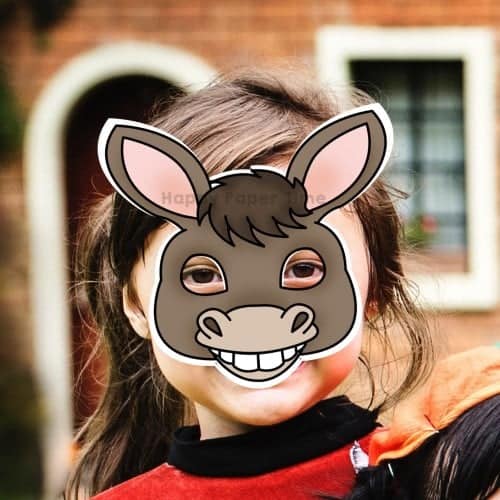 donkey printable mask