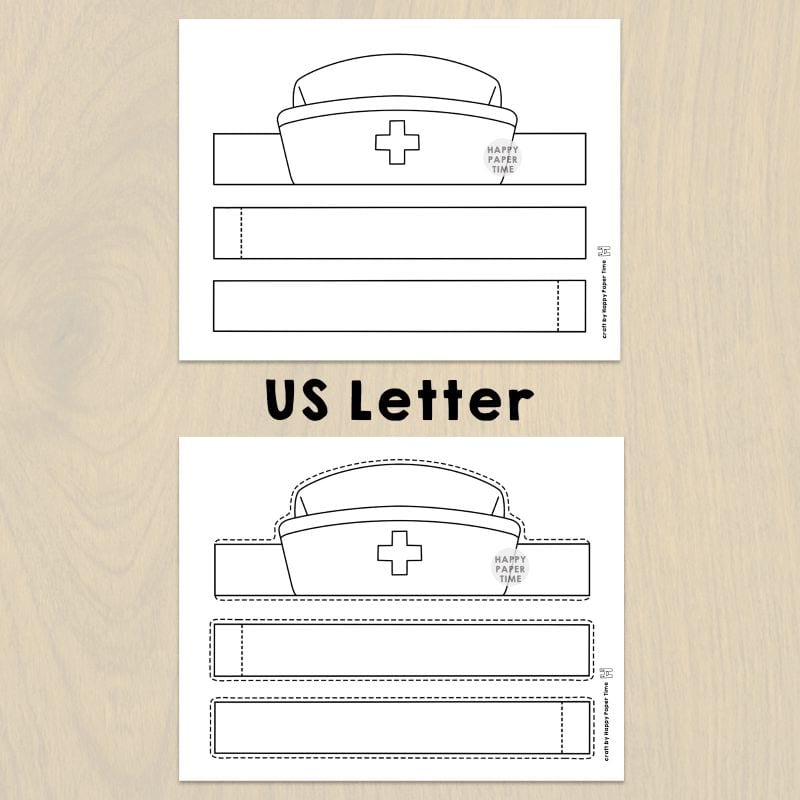 nurse hat pattern printable