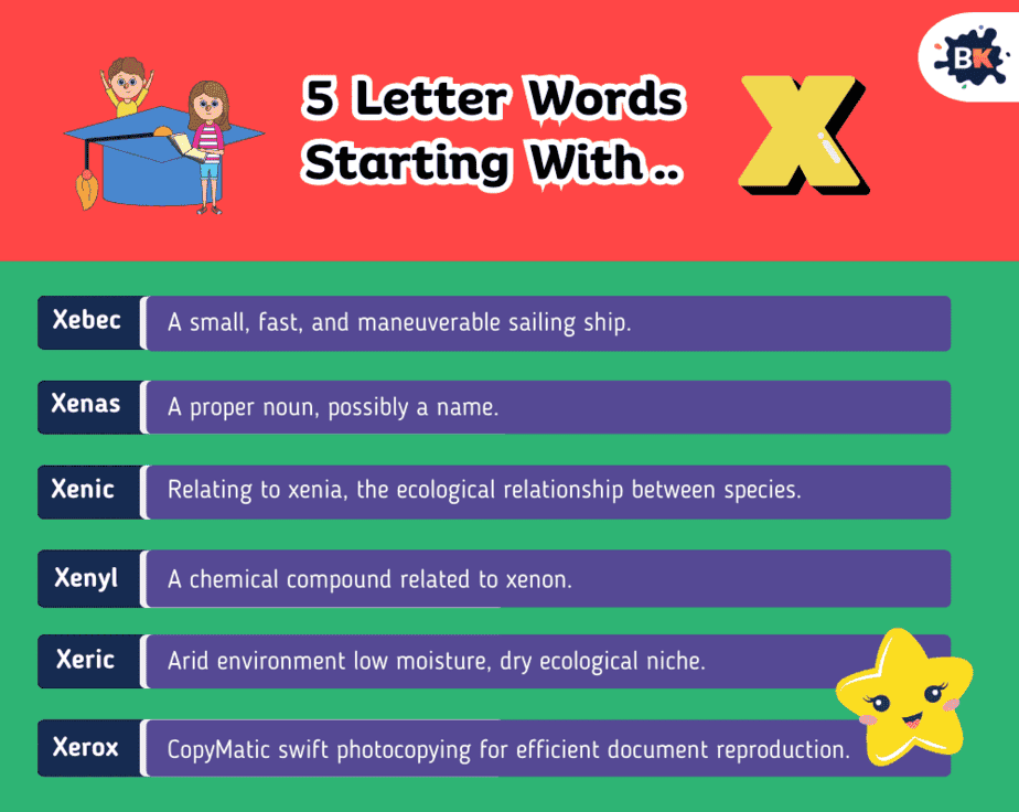 Letter X Words In English