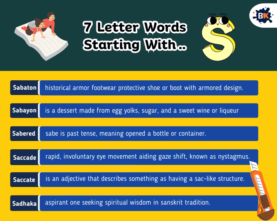 s words for kids in english