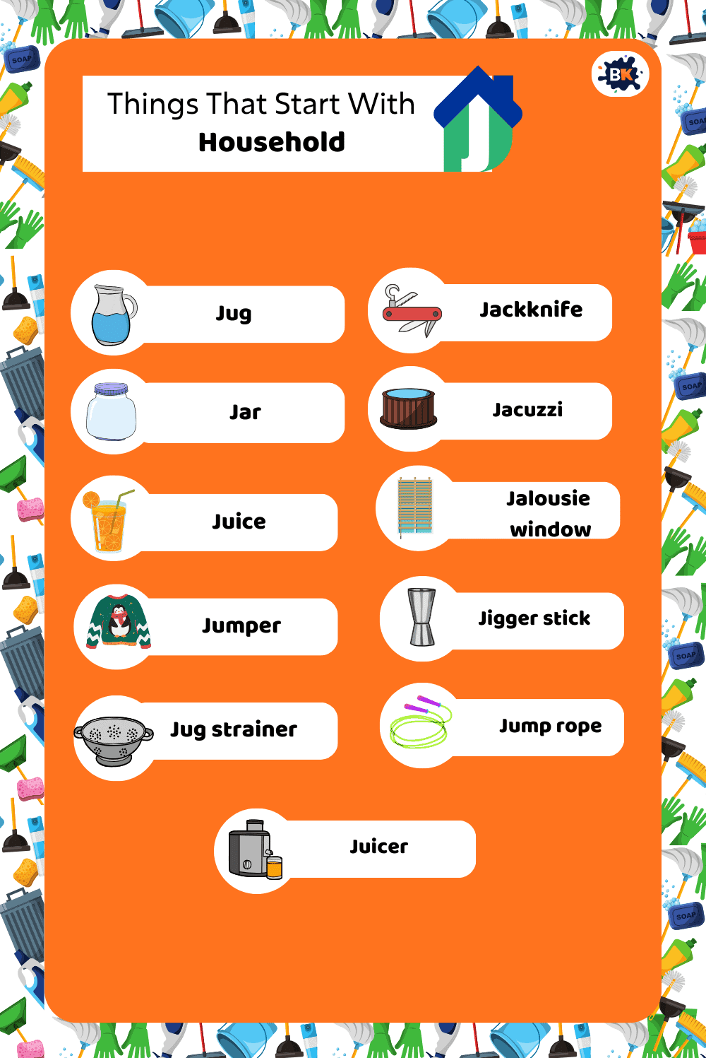 items beginning with j