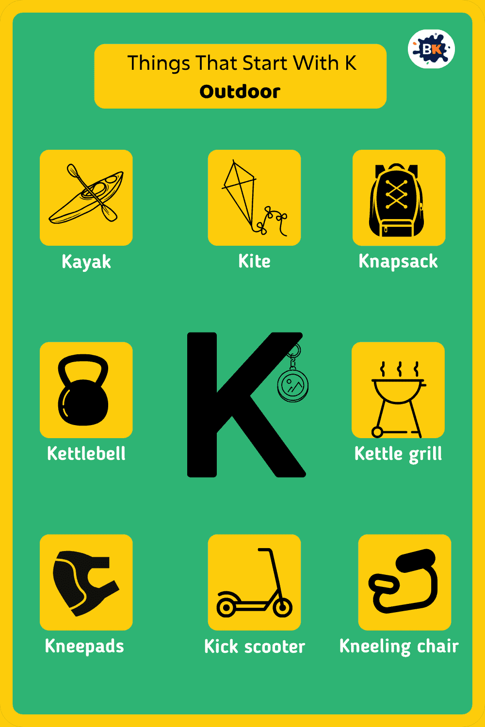 items beginning with k