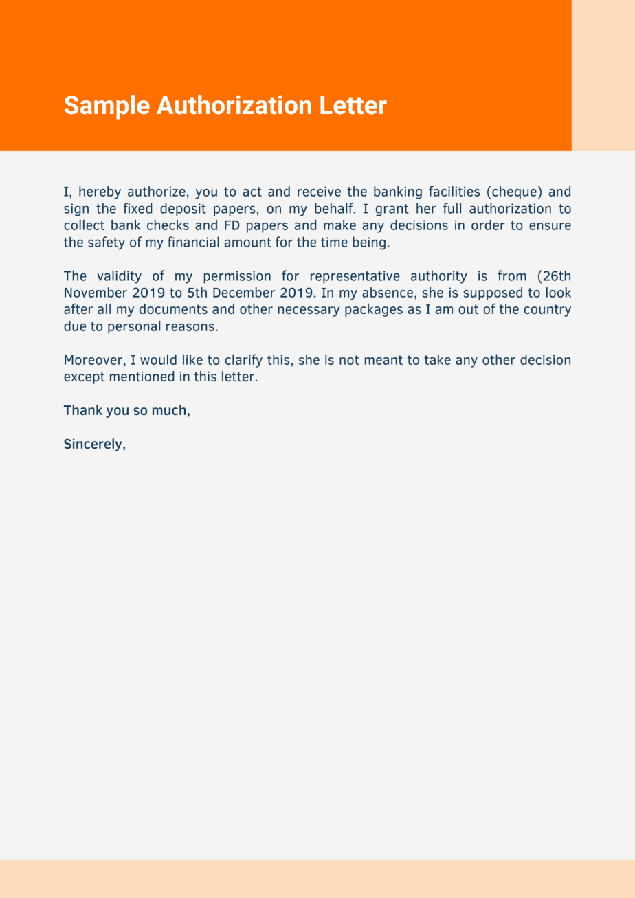 Spectacular Info About Sample Of Authorization Letter To Process My 