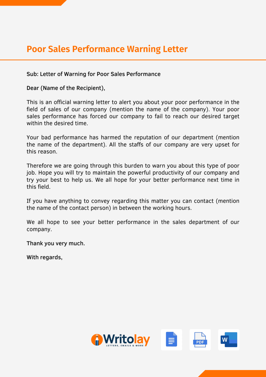 poor-sales-performance-warning-letter-4-templates-writolay