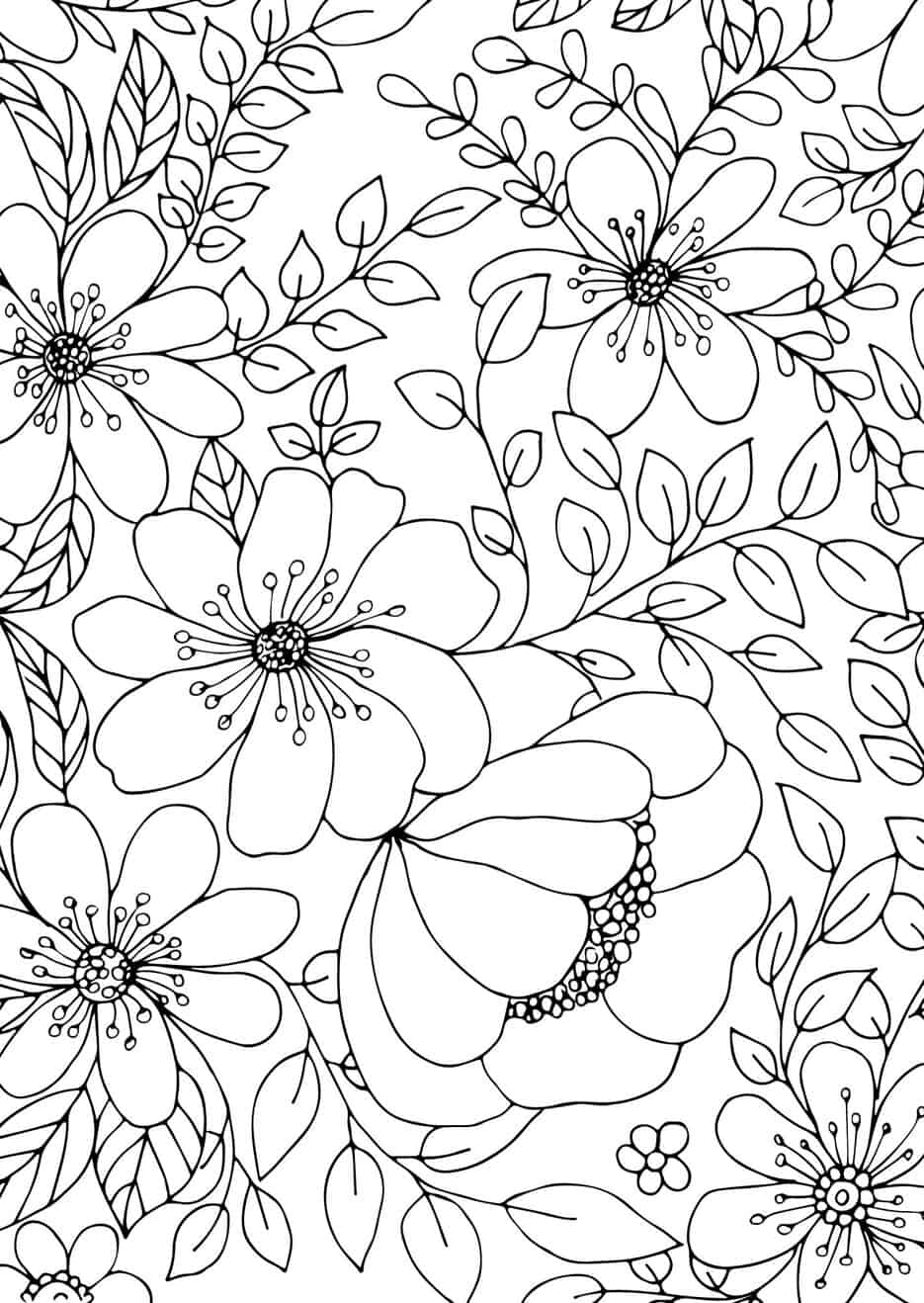free printable coloring pages beautiful flowers