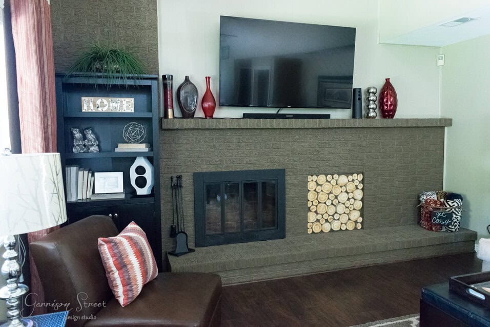 stacked log fireplace insert