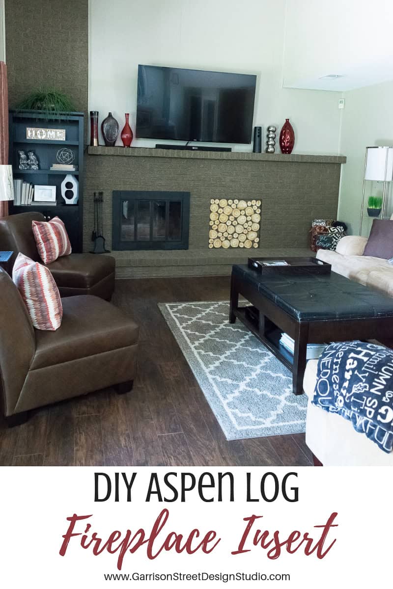 stacked log fireplace insert