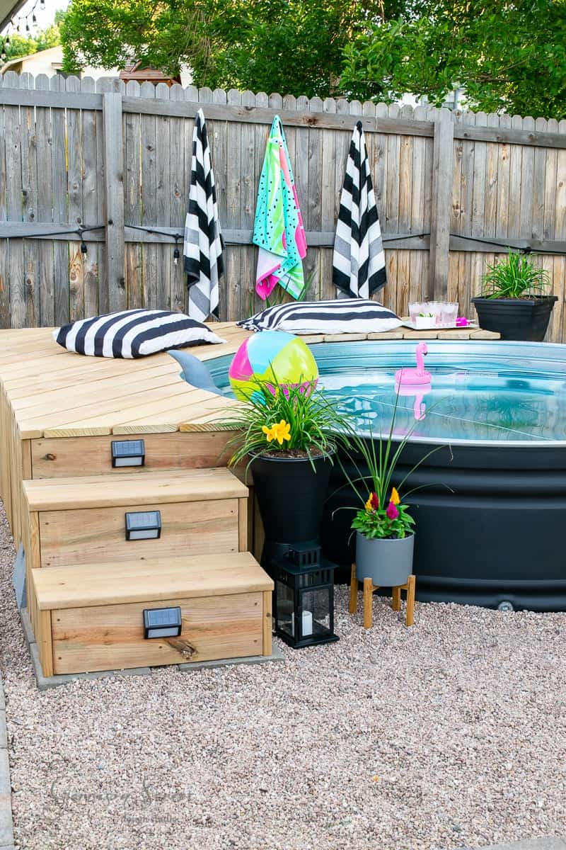 pool deck potted plants