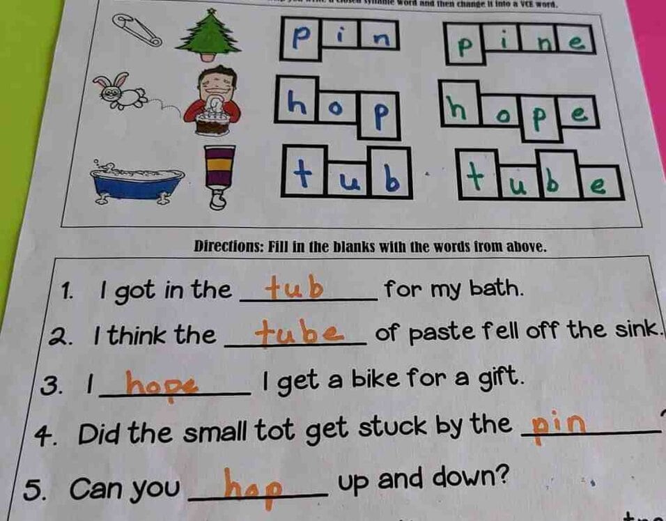 silent e lesson plan first grade