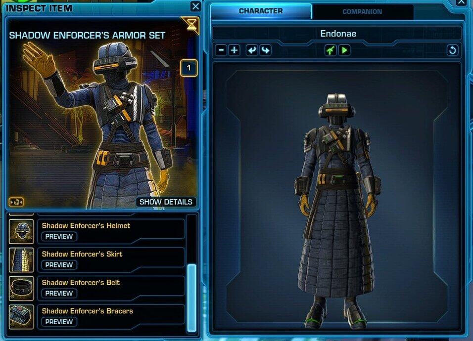 Black Hole Swtor Shadow Armor