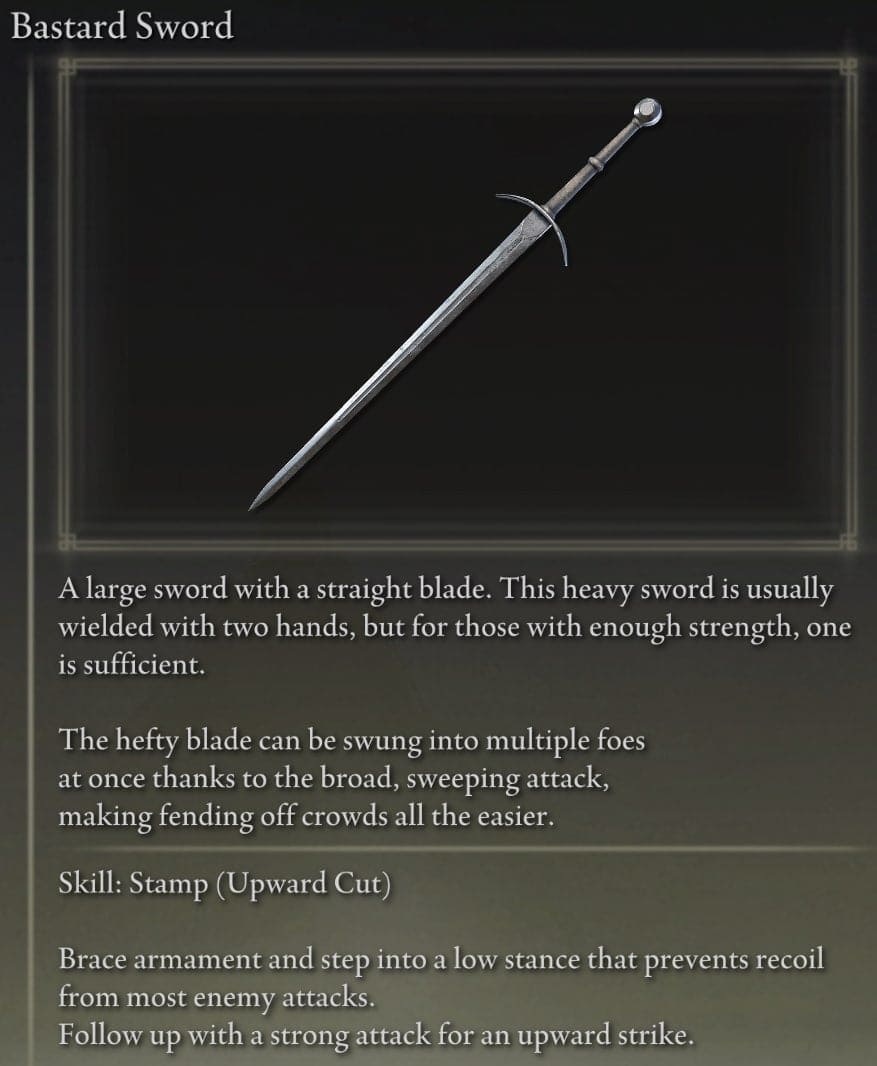 Bastard Sword Vs Greatsword