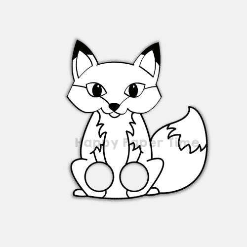 fox puppet printable