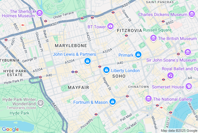 Oxford Street London Map Of Stores