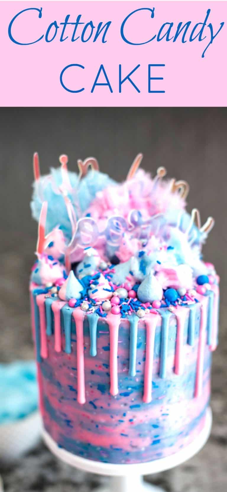 cotton candy cake design