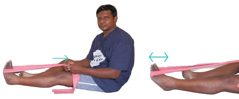 Seated Calf Stretch With Towel