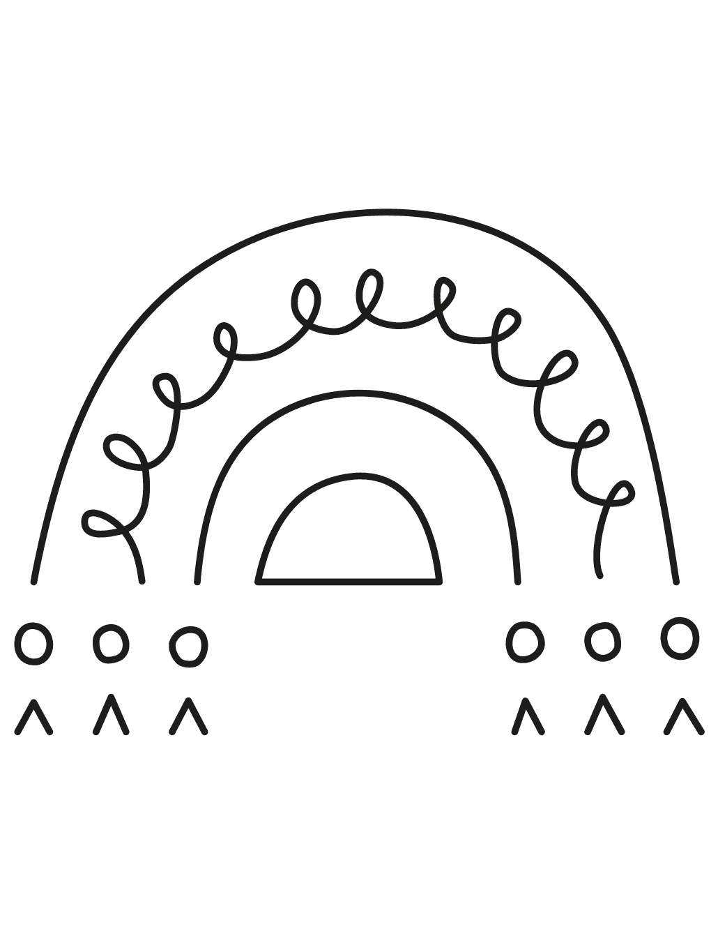 Rainbow Outline Coloring Page